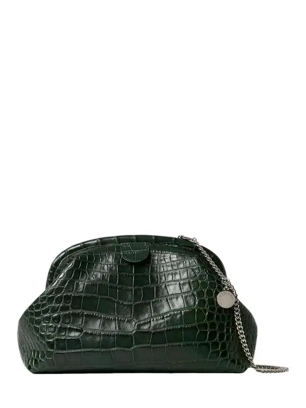 Stella McCartney Croc-effect Clutch Bag - Green