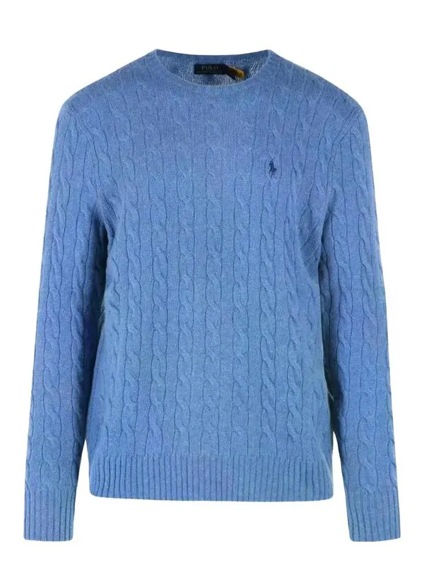 Polo Ralph Lauren Cable Knit Crew Neck Sweater - Blue