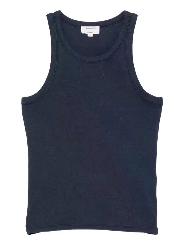 MAISON123 Ribbed Racerback Tank Top - Blue