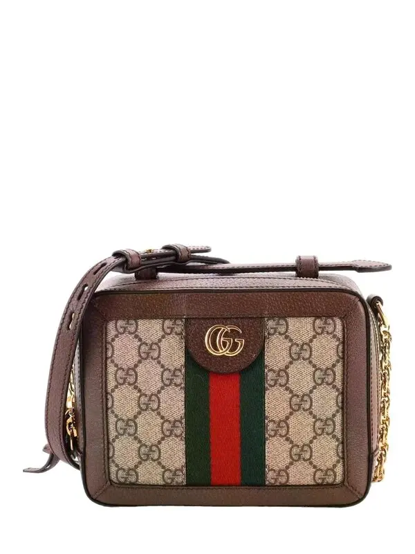 Gucci Ophidia Gg Coated Canvas Mini Shoulder Bag - Brown
