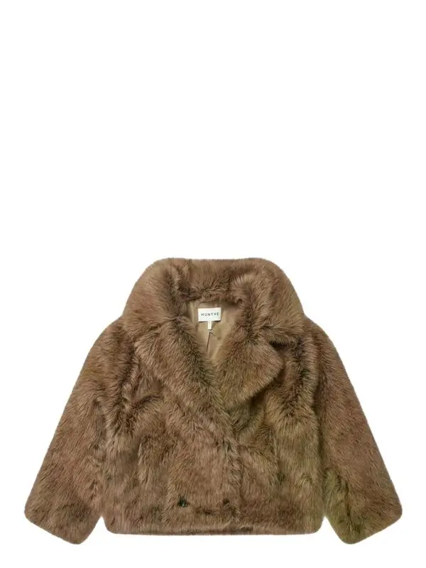 Munthe Faux Fur Coat - Brown