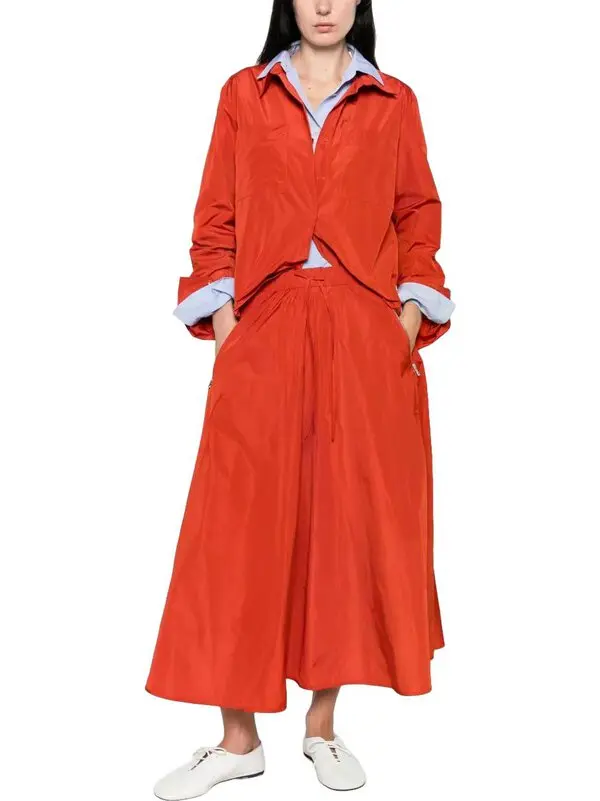 SUSANNE BOMMER Drawstring-waist Maxi Skirt - Red