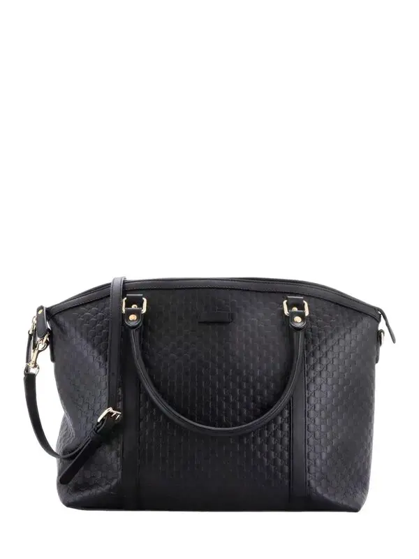 Gucci Britt Convertible Dome Satchel - Black