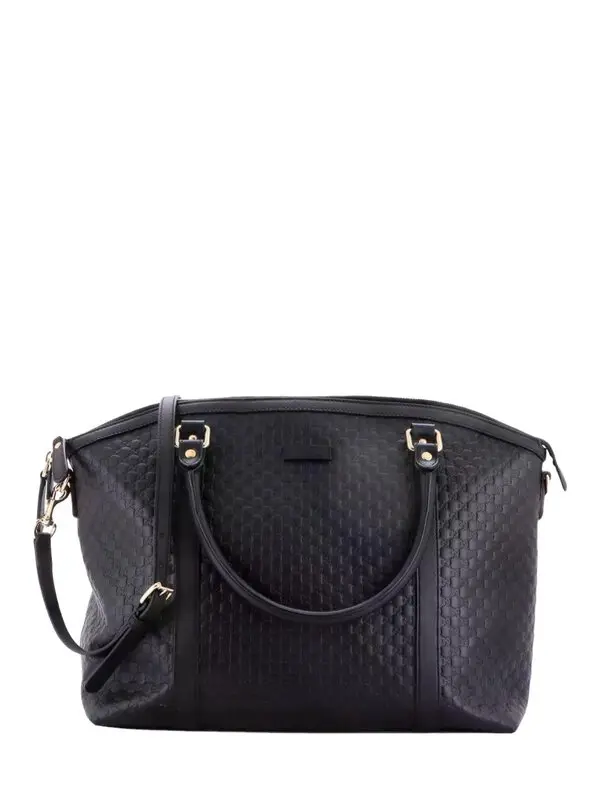 Gucci Britt Convertible Dome Satchel - Black
