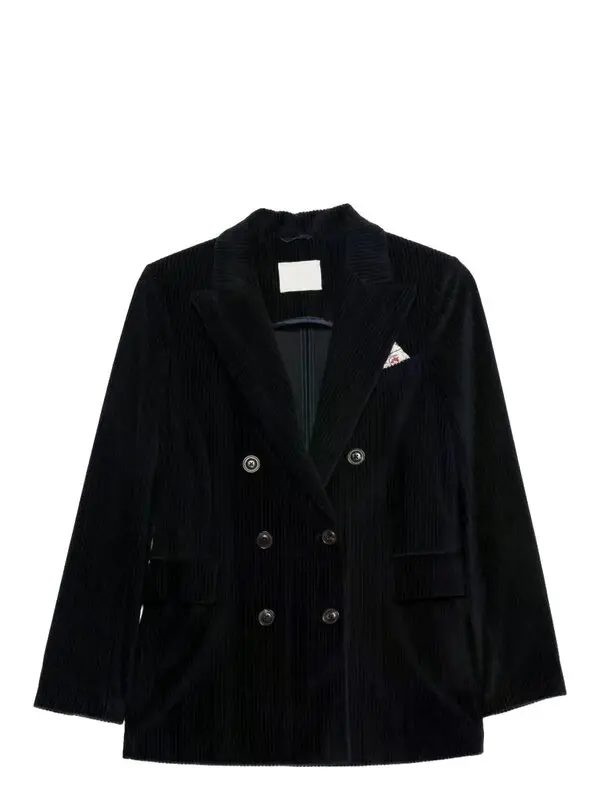 CIRCOLO 1901 Double-breasted Corduroy Jacket - Black