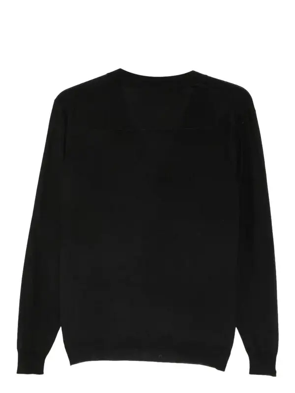 Gucci Wool Embroidered V-neck Cardigan - Black