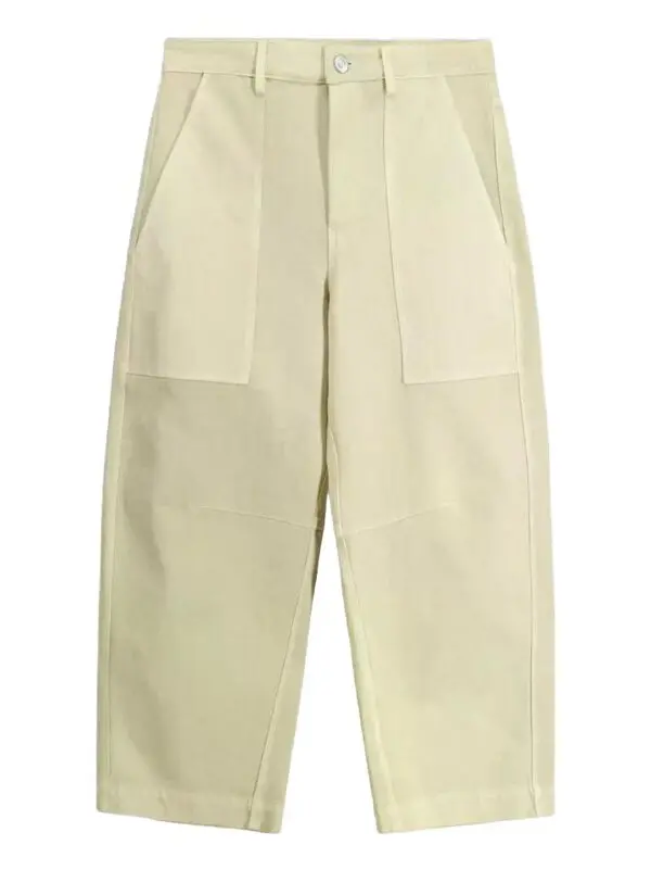 ROBERTO COLLINA Patch-pocket Carrot-fit Trousers - Green