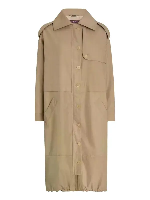 High Glisten Button-up Parka - Neutrals