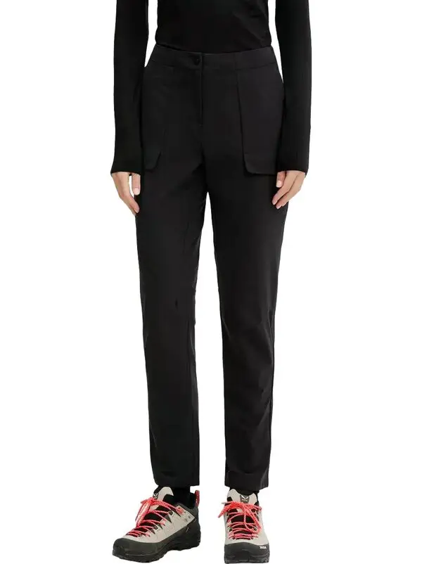JACK WOLFSKIN Logo Print Hiking Pants - Black