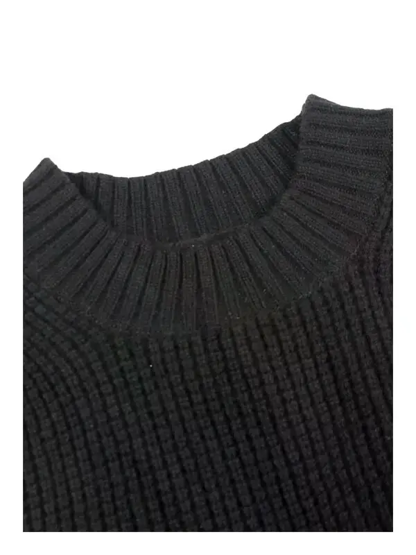 Sacai Color-block Knitted Sweater - Black