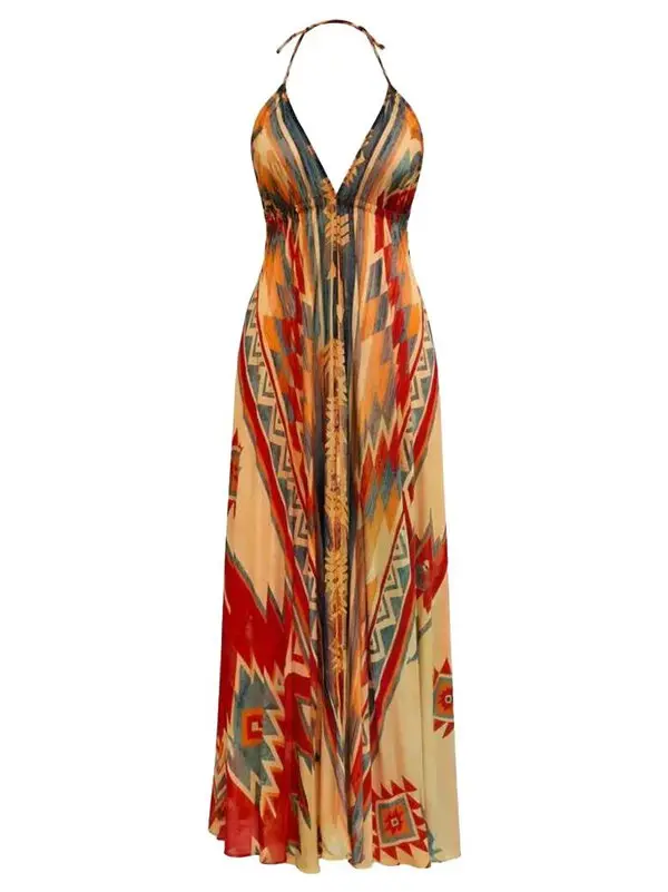 PAHIESA FORMENTERA Maxi Dress - Orange