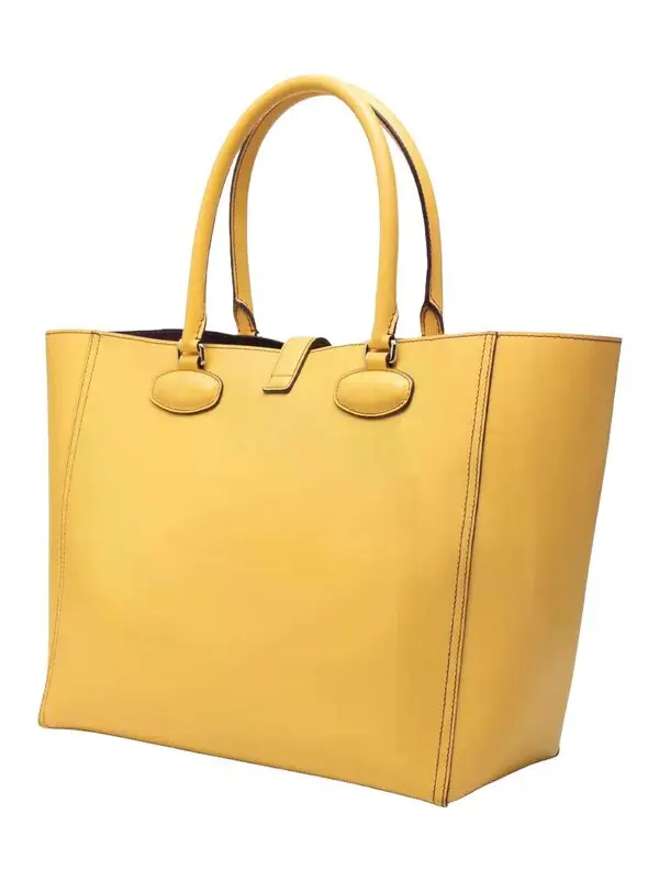 Loewe Leather Leo Tote Bag - Yellow