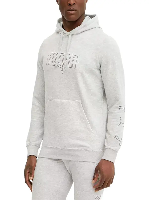 PUMA Logo-embroidered Hoodie - Grey