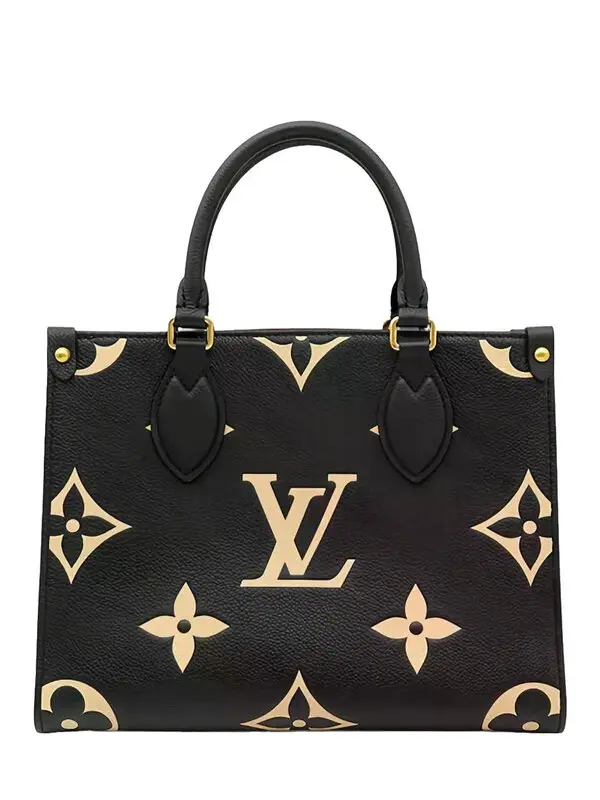LOUIS VUITTON Monogram Empreinte Giant Onthego Pm Satchel - Black