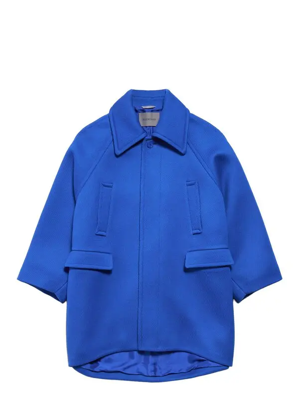 Balenciaga Large Cocoon Coat - Blue