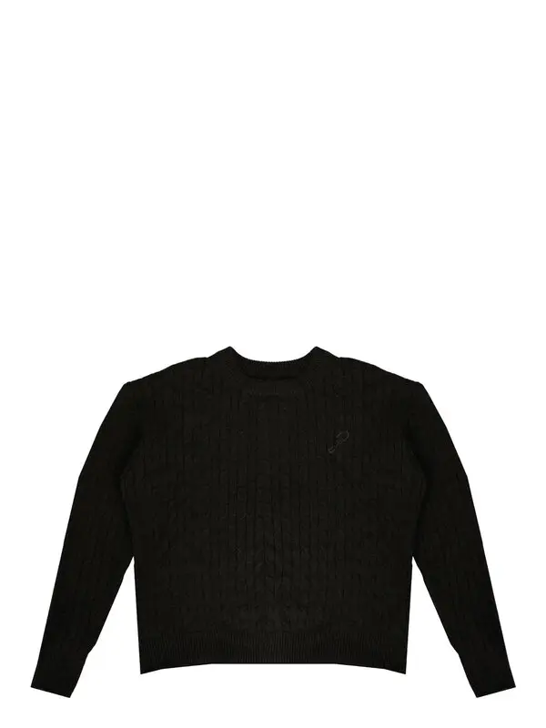 RAVE ON TREND Cable Knit Sweater - Grey