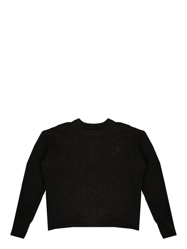 RAVE ON TREND Cable Knit Sweater - Grey