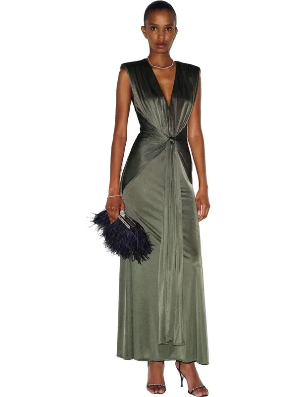 REFORMATION Cali Knit Maxi Dress - Green