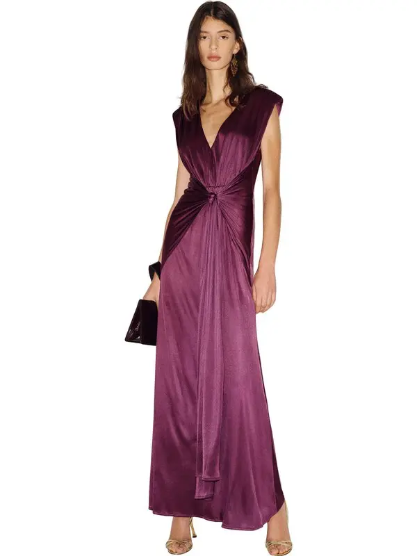 REFORMATION Cali Knit Maxi Dress - Red