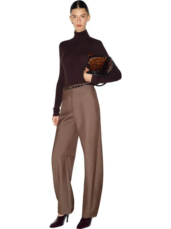 REFORMATION Jackie Bow Leg Short Pant - Brown