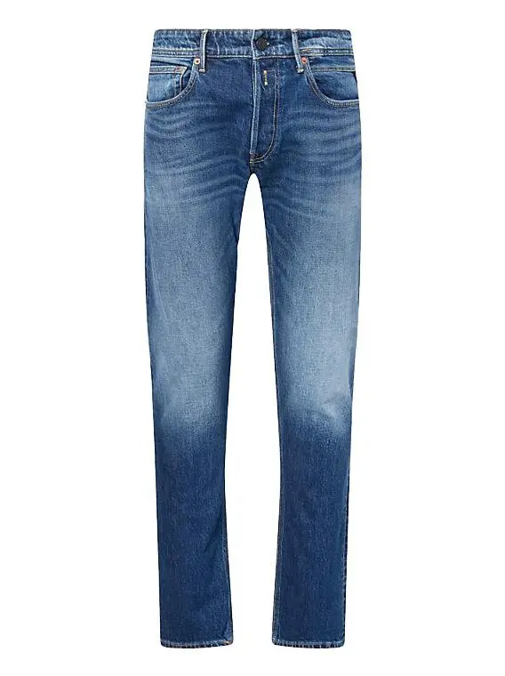 REPLAY Slim-fit Cotton Denim Jeans - Dark Blue