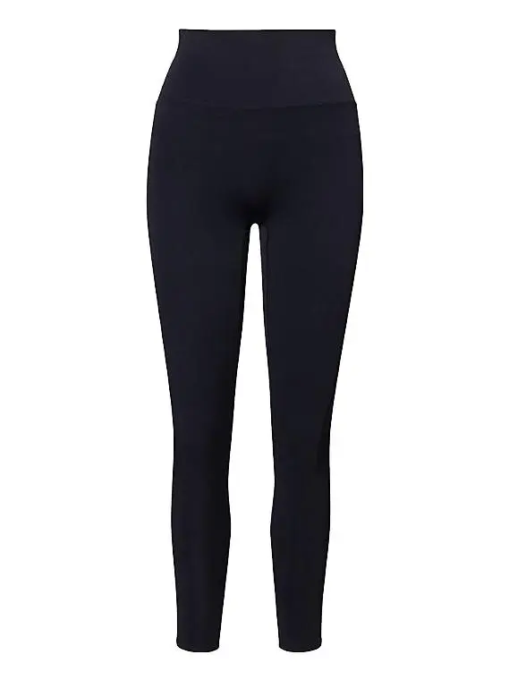 ADANOLA Seamless Logo Print Yoga Leggings - Black