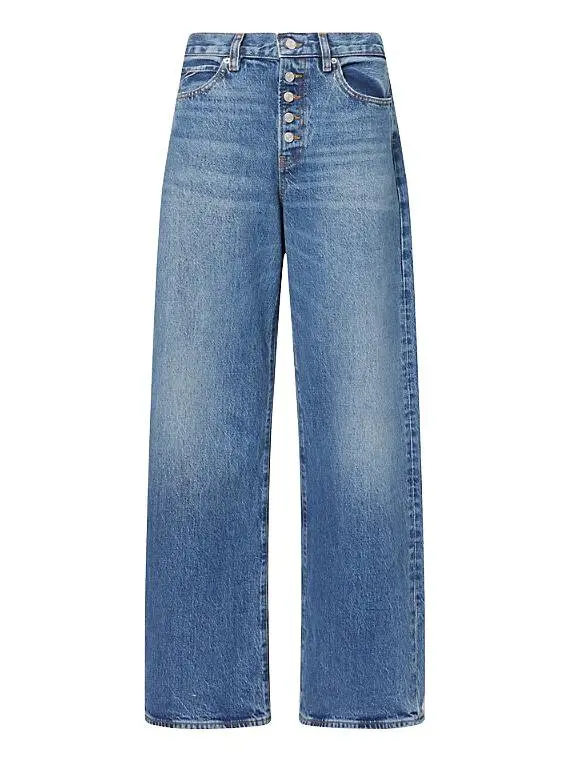 FRAME The Loose Exposed-button Denim Jeans - Soundwave