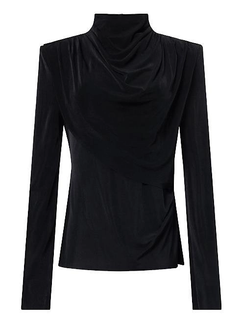 Camilla And Marc Katerina Long-sleeve Stretch-knit Top - Black