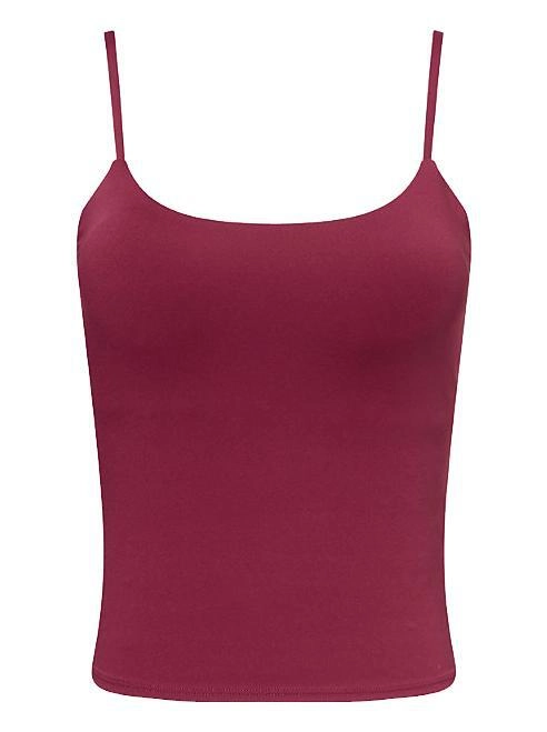 ADANOLA Logo-print Stretch-jersey Tank Top - Damson Red