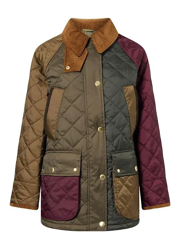 Barbour Patchwork Quilted Jacket - Olive/beech/dk