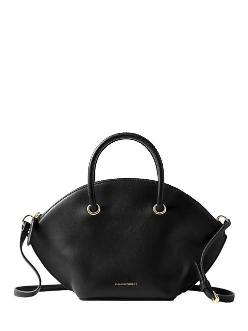 Claudie Pierlot Leather Shoulder Bag With Gold-tone Hardware - Black