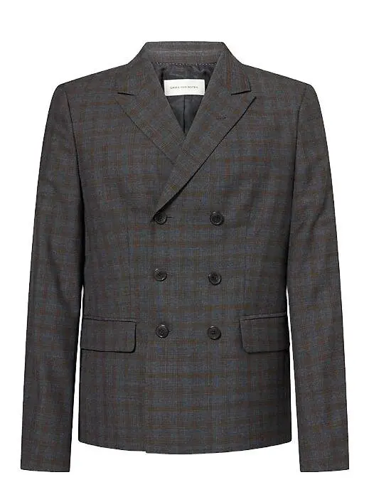 Dries Van Noten Double-breasted Notch-lapel Wool Blazer - Brown