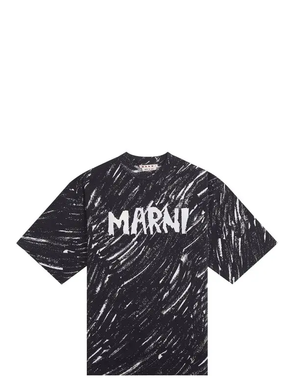 Marni Scribble Logo T-shirt - Black