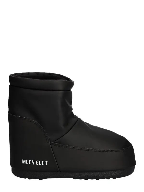 Moon Boot Pull-on Rubber Ankle Boots - Black