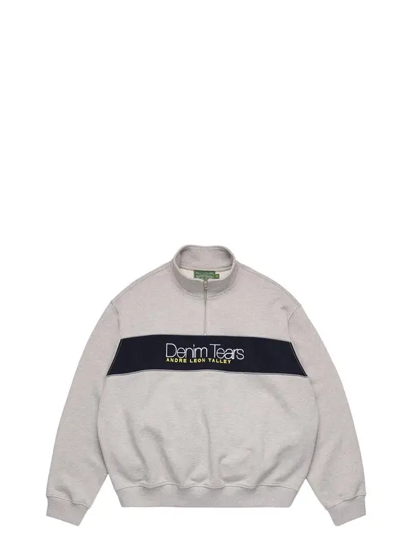 DENIM TEARS André Leon Talley Quarter-zip Sweatshirt - Grey