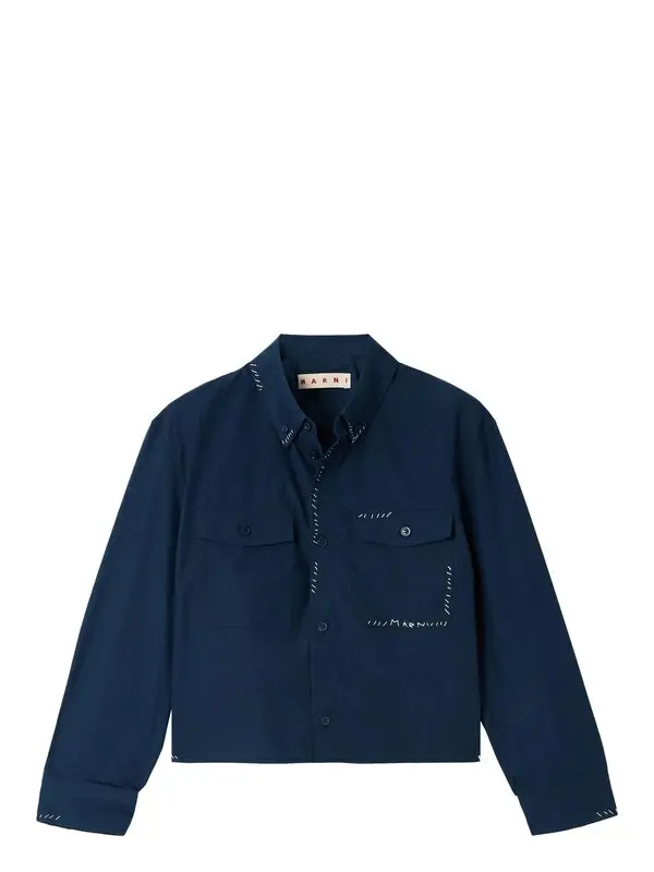 Marni Contrast Stitch Shirt - Blue