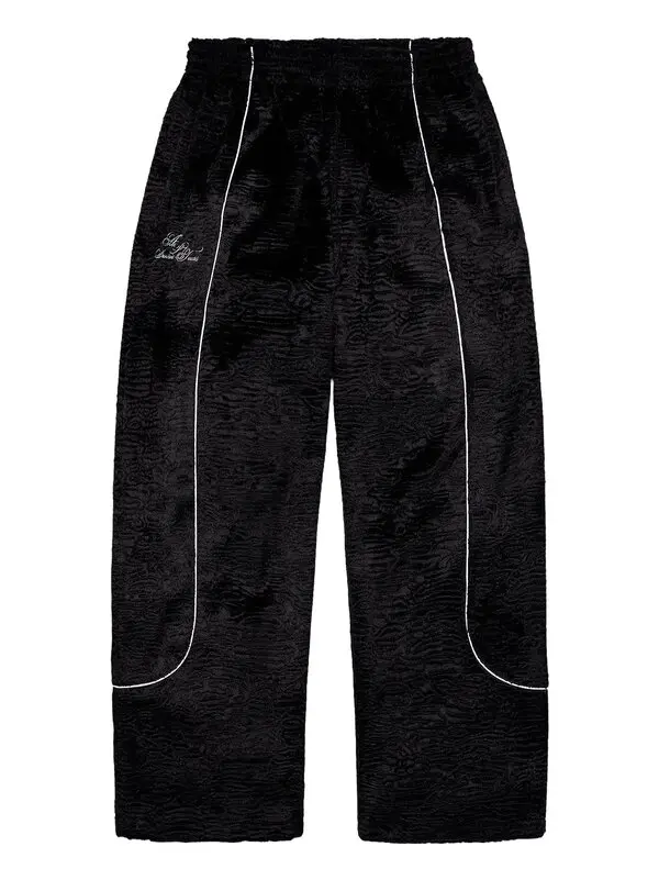 DENIM TEARS Faux Astrakhan Track Pant - Black
