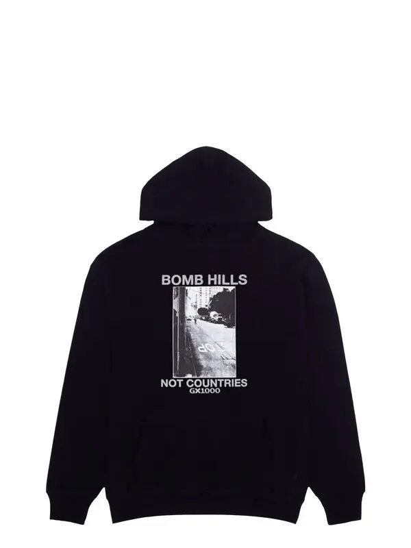 GX1000 Graphic Print Hoodie - Black