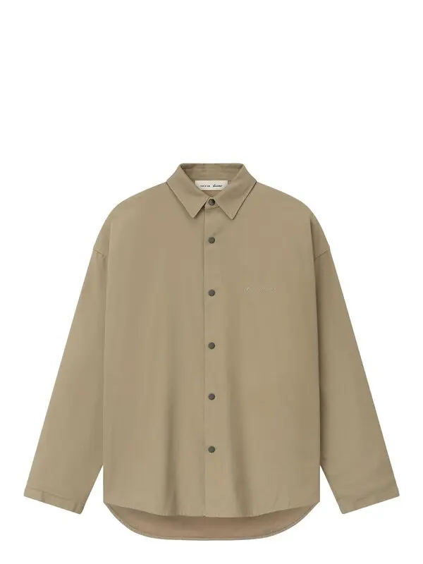 Fear Of God Cotton Canvas Overshirt 'dune - Tan