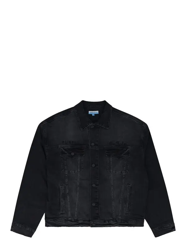 PURPLE BRAND X Blue Sky Denim Jacket - Black