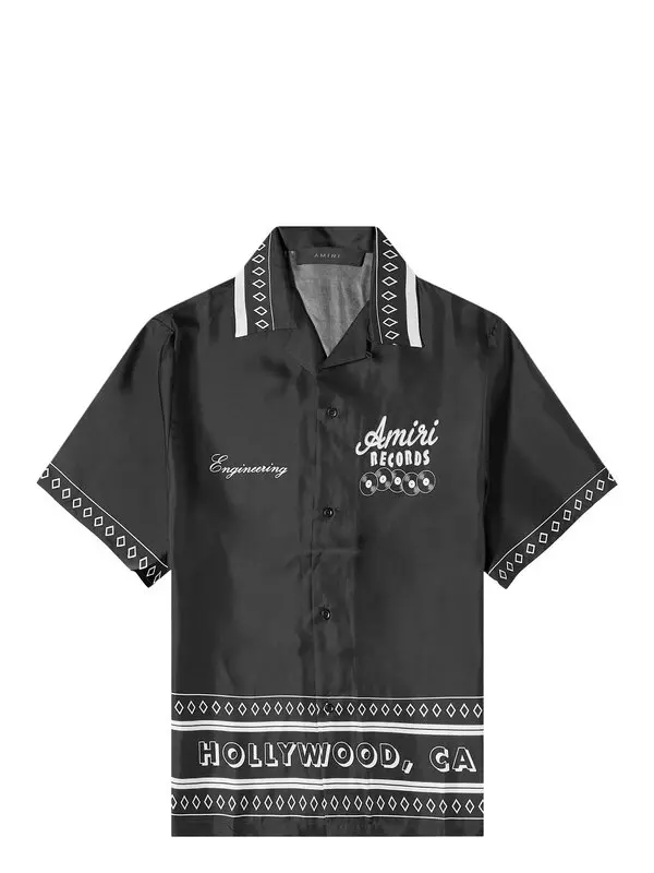 Amiri Records Short Sleeve Shirt - Black