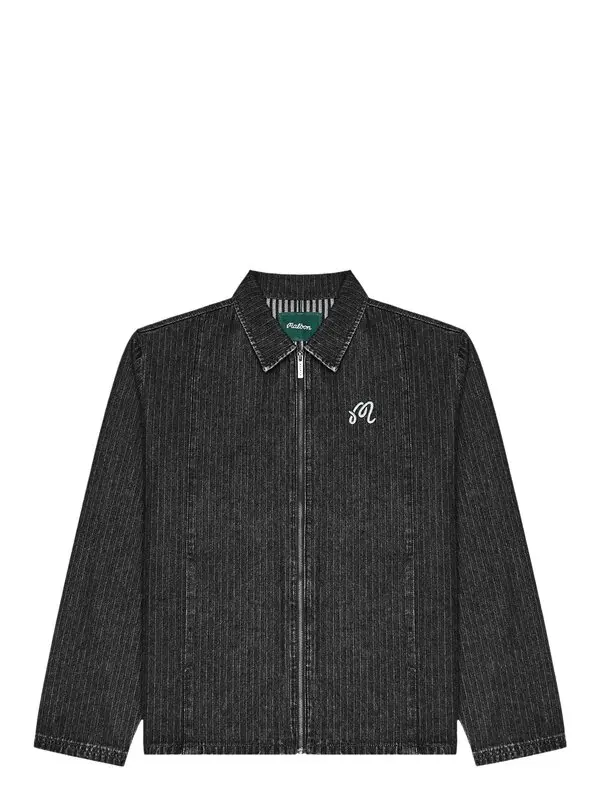 MALBON Foreman Denim Jacket Stone Washed - Black