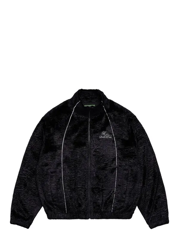 DENIM TEARS Faux Astrakhan Track Jacket - Black