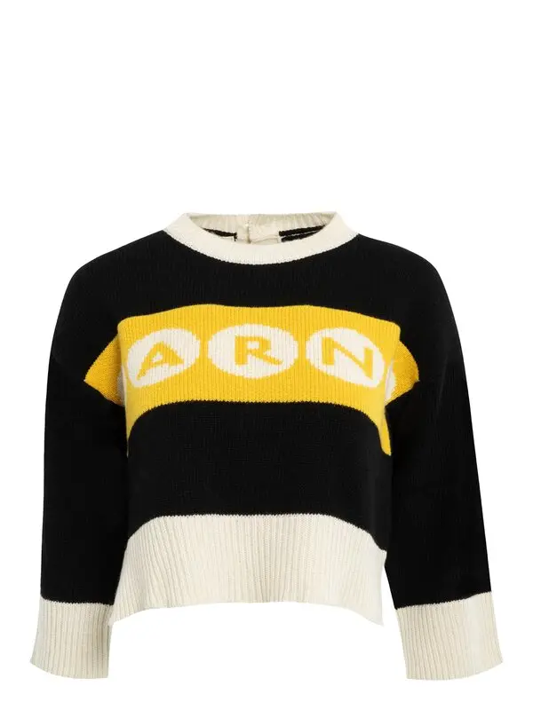 Marni Pullover With Graphic Detail - Black