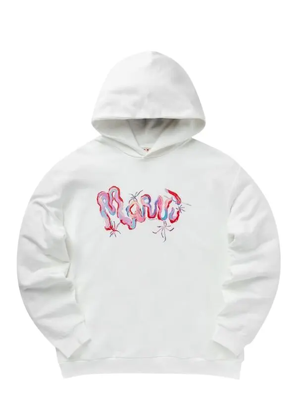 Marni Embroidered Logo Hoodie - White