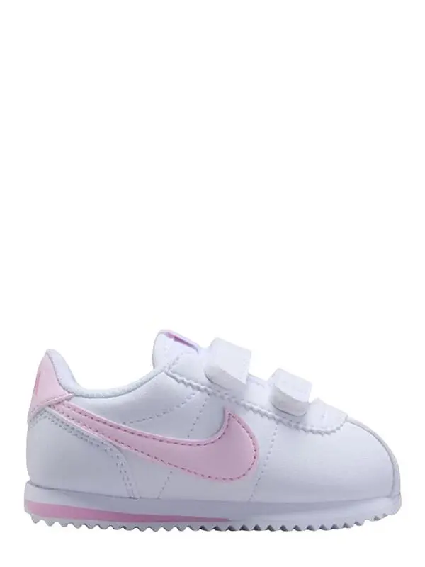 Nike Cortez Td Pink Rise Sneakers - White