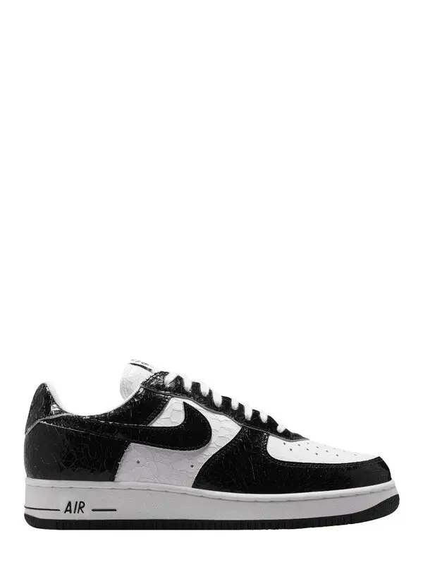Nike Force 1 '01 Cracked Leather Sneakers - Black