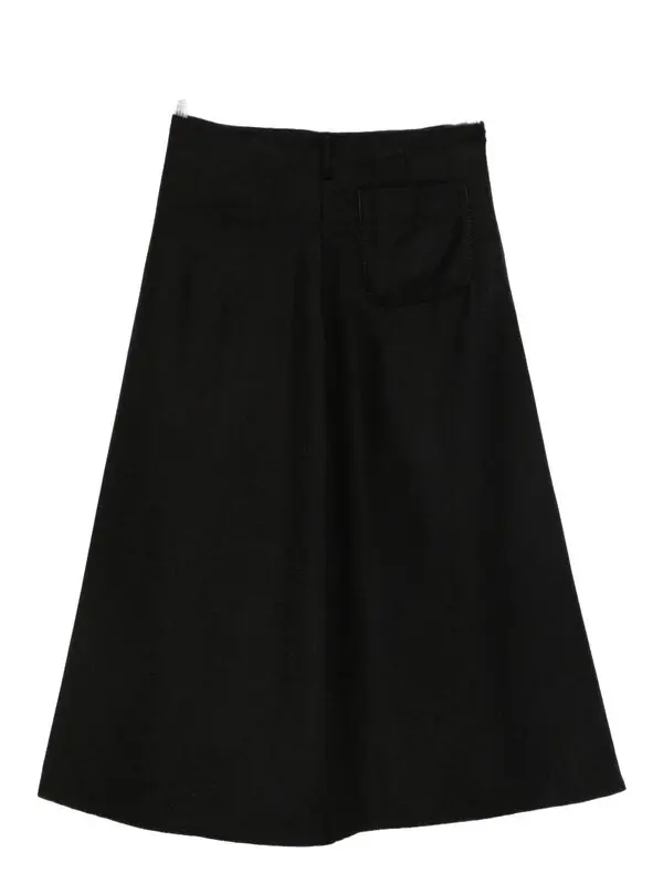 SUSANNE BOMMER Wool A-line Skirt - Black