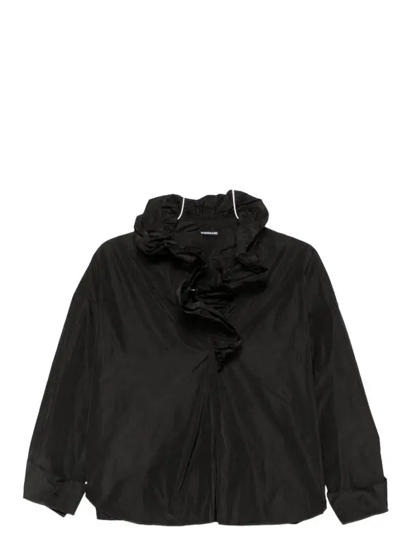 SUSANNE BOMMER Ruffled Taffetas Blouse - Black