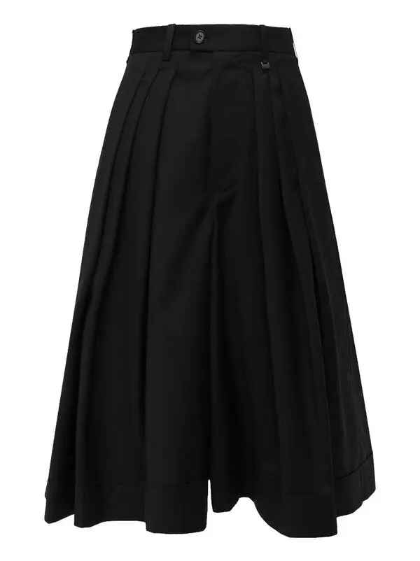 VIVIENNE WESTWOOD Pleated Wool Wide-leg Trousers - Black